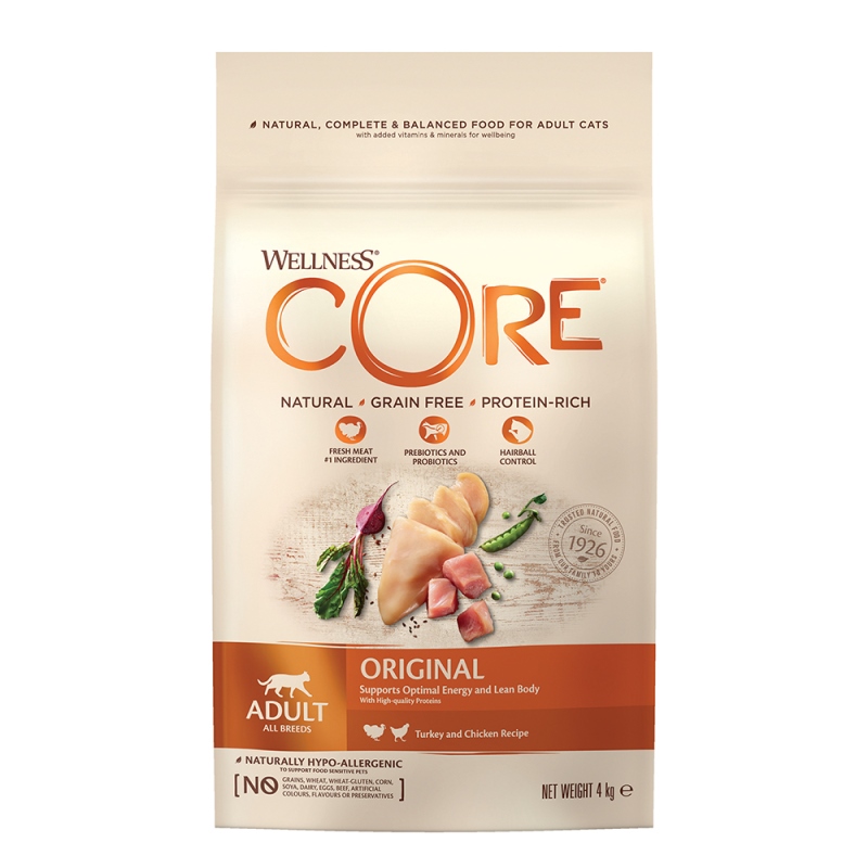 Wellness Core Adult Original Turkey & Chicken 4kg - Love Cats