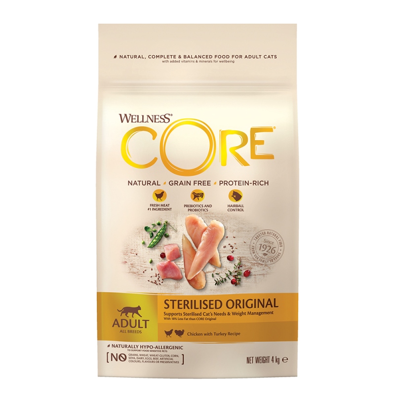 Wellness Core Adult Sterilized Original Chicken & Turkey 4kg - Love Cats